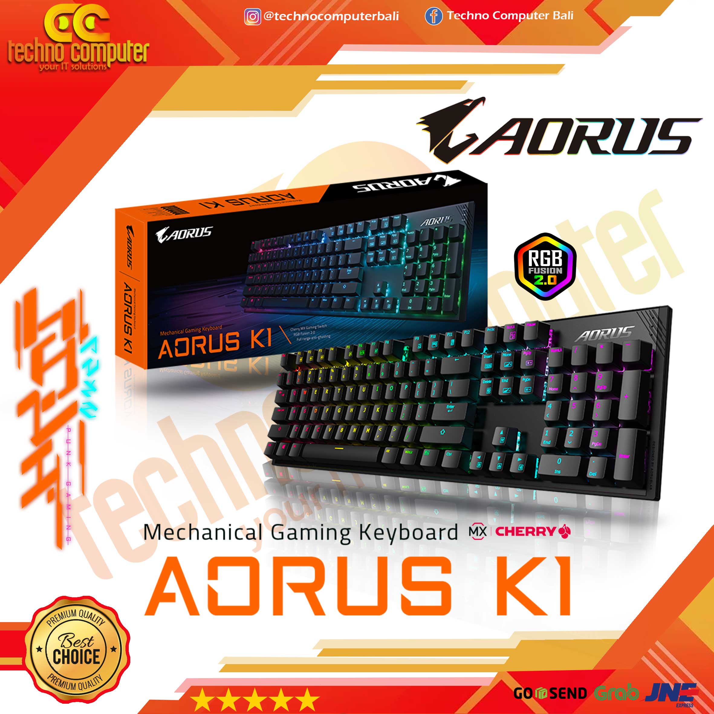 KEYBOARD GAMING AORUS K1 - Cherry MX Switch