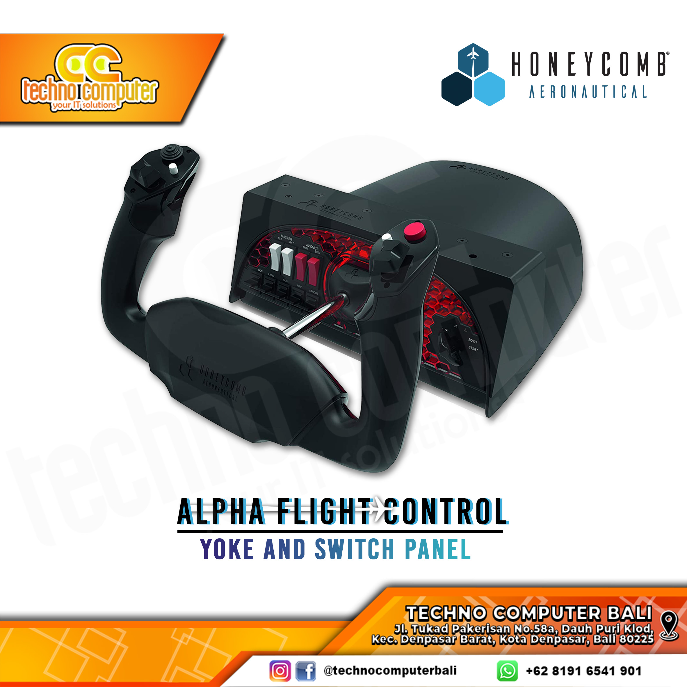 HONEYCOMB AERONAUTICAL - Alpha Flight Controls Yoke and Switch Panel
